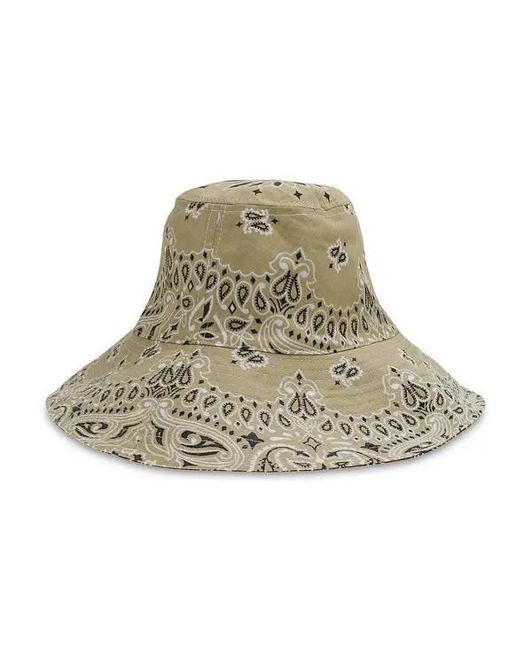 CALL IT BY YOUR NAME Capeline Paisley Cotton Hat - Beige
