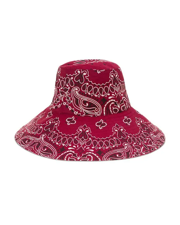 CALL IT BY YOUR NAME Capeline Paisley Cotton Hat - Bordeaux