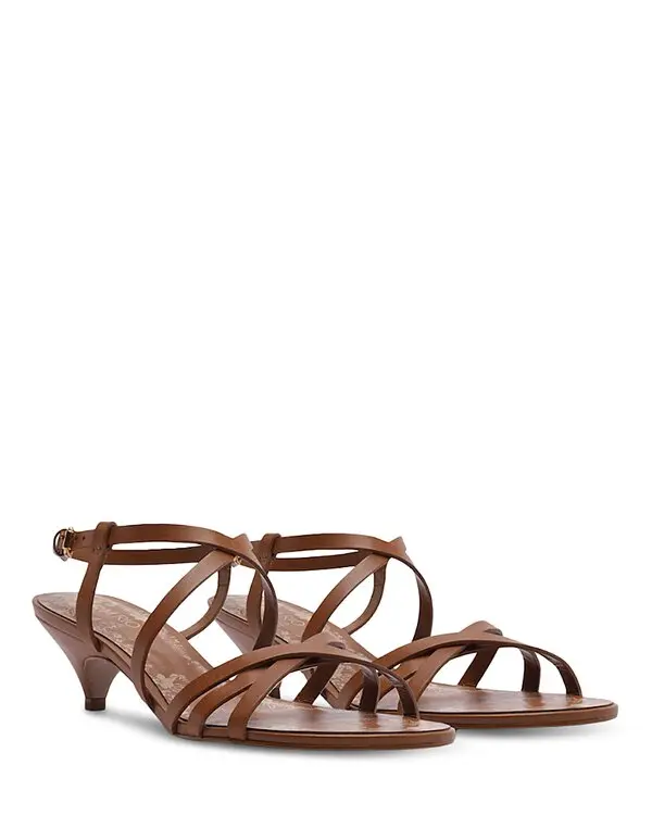 Farm Rio Spring Kitten Heel Sandals - Cuoio
