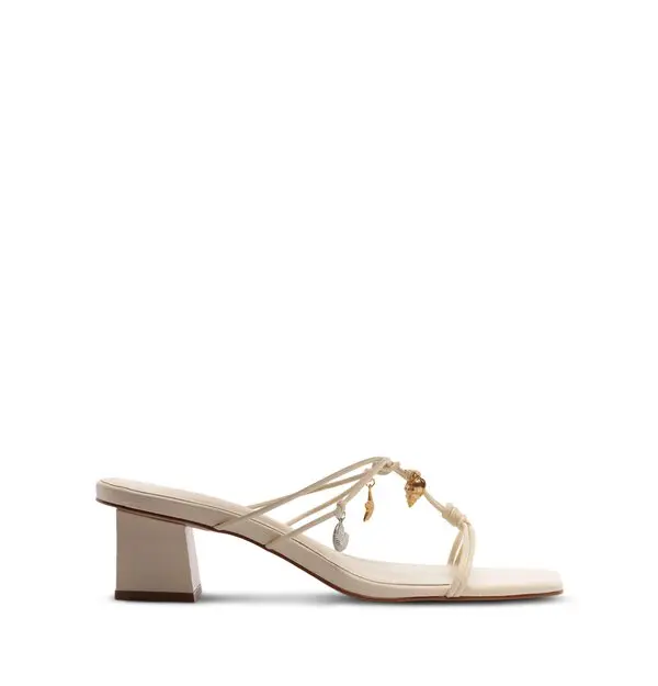 Farm Rio Sea Block Heel Sandals - Ivory