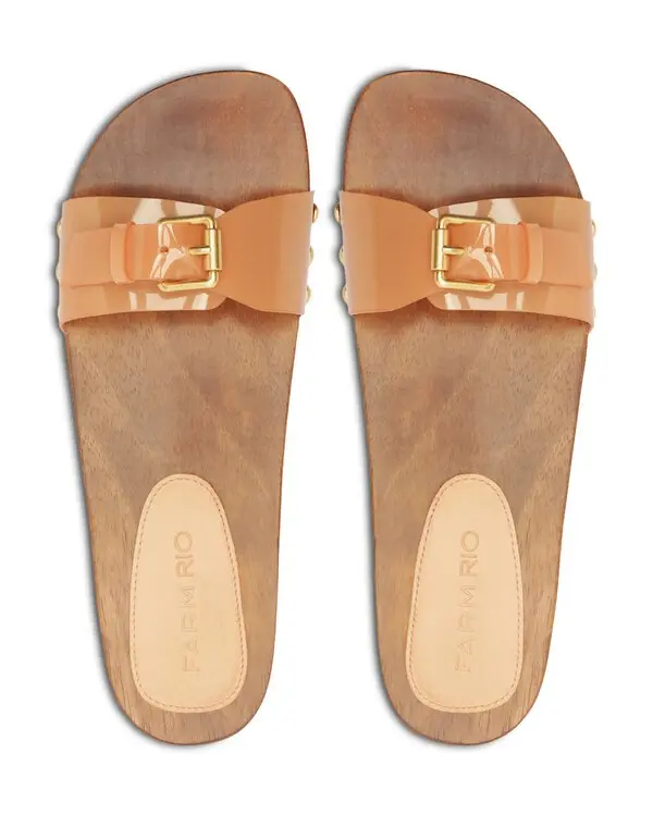 Farm Rio Jelly Clog Sandals - Old Blush