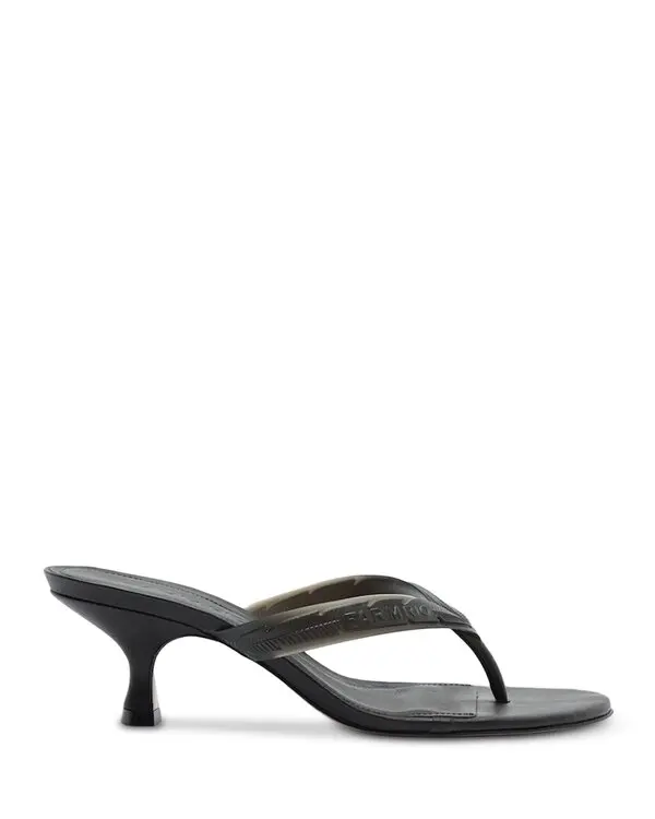 Farm Rio Rob Heeled Jelly Thong Sandals - Black