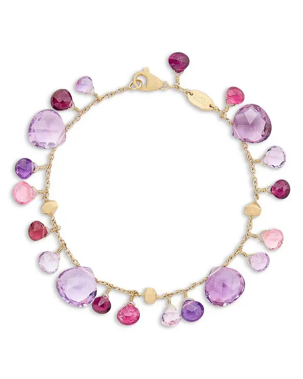 Marco Bicego 18k Yellow Paradise Multi Gemstone Dangle Bracelet - Gold