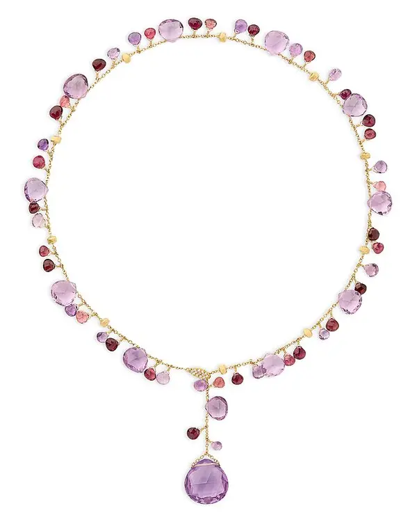 Marco Bicego 18k Yellow Paradise Multi Gemstone & Diamond Lariat Necklace, 17.25 - Gold