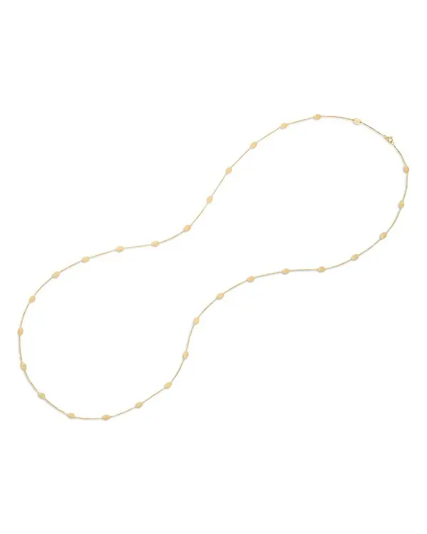 Marco Bicego 18k Yellow Siviglia Textured Link Long Chain Necklace - Gold