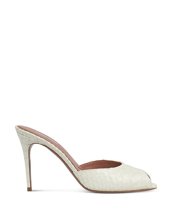 Paris Texas Vera 85 Open Toe Mules - Bone