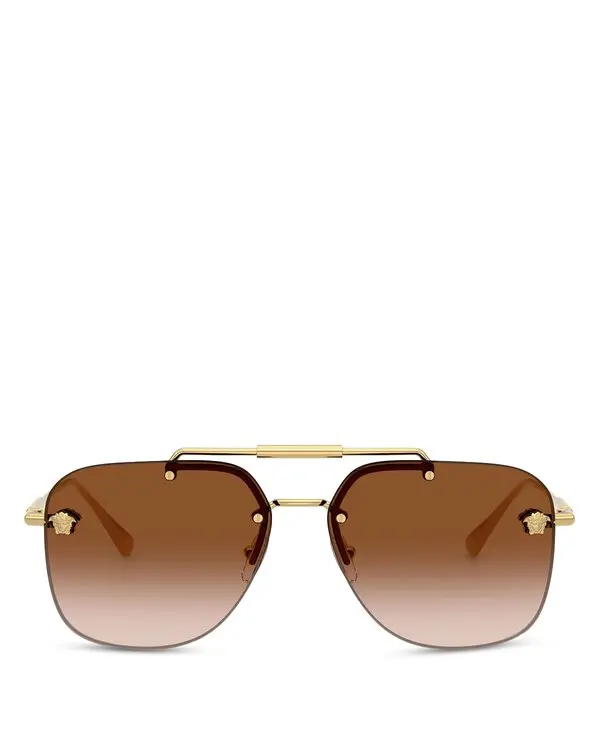 Versace 60mm Square Sunglasses - Gold