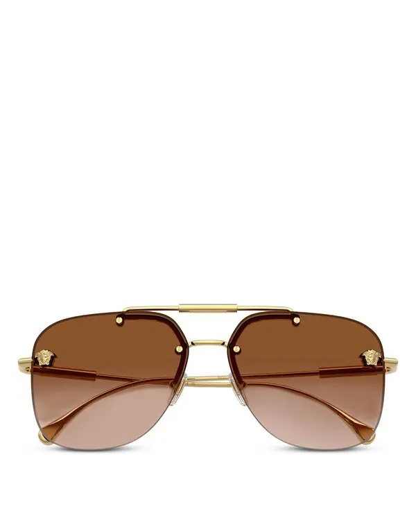 Versace 60mm Square Sunglasses - Gold
