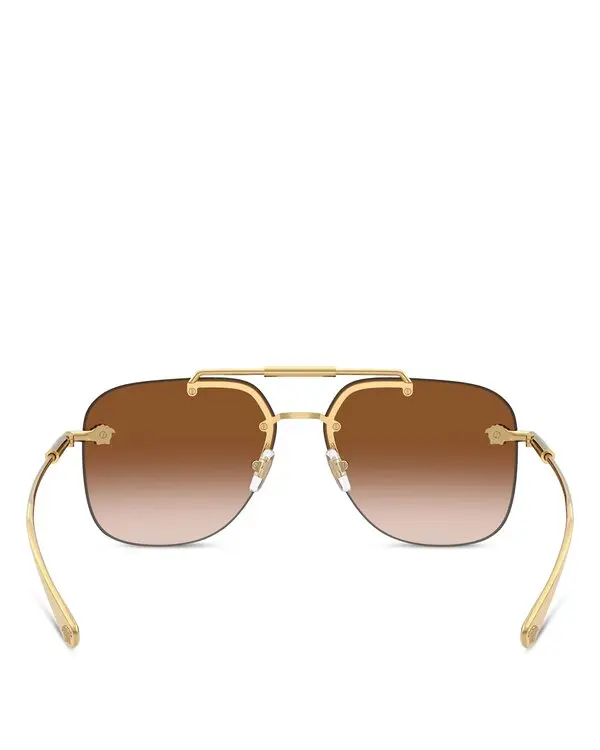 Versace 60mm Square Sunglasses - Gold
