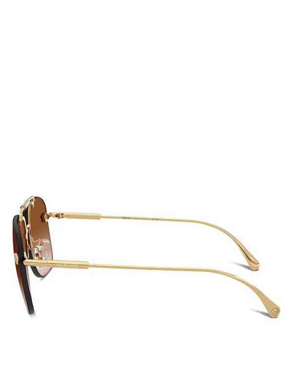 Versace 60mm Square Sunglasses - Gold
