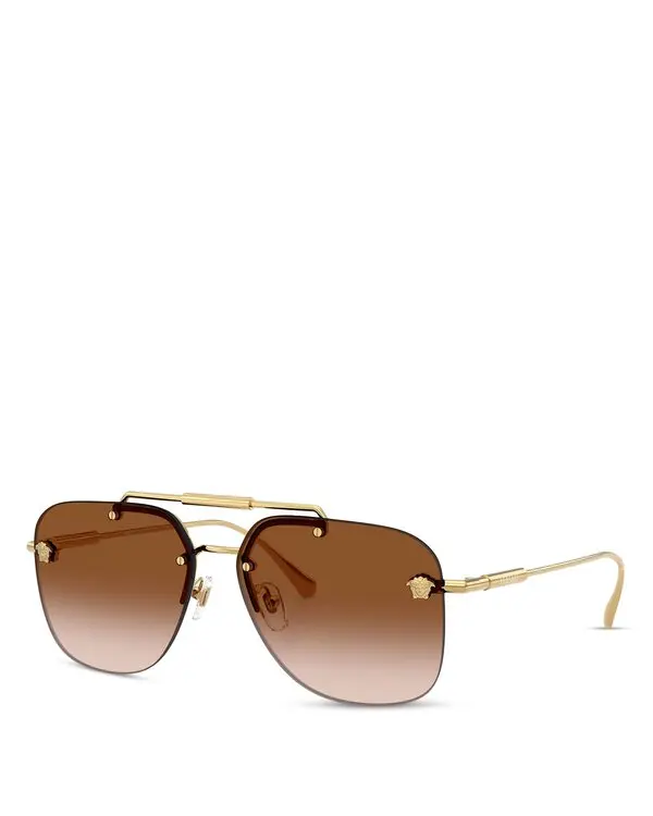 Versace 60mm Square Sunglasses - Gold