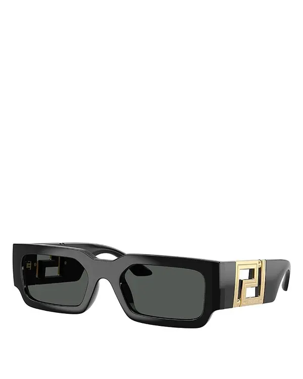 Versace Rectangular Sunglasses, 54mm - Black