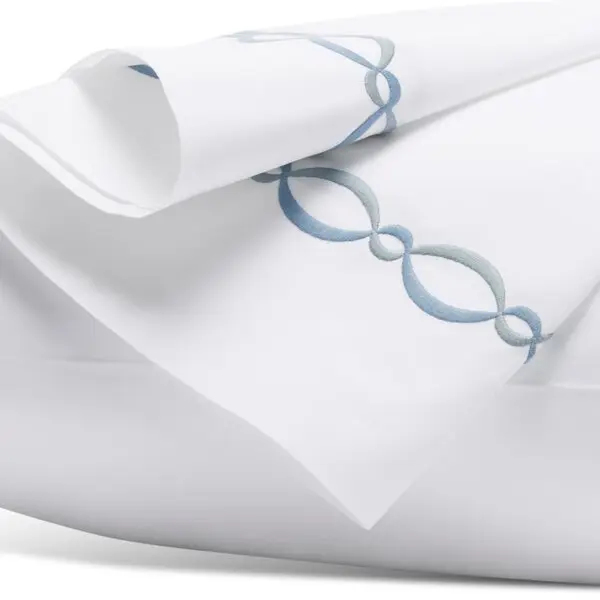 MATOUK Brando Embroidered Percale Sheet Set, California King Exclusive - Hazy Pool