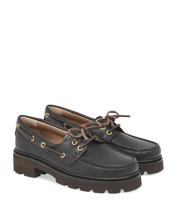 GIANVITO ROSSI Olonne Boat Shoe - Brown Leather