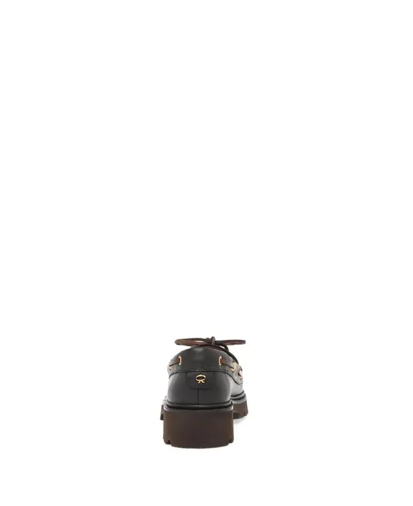 GIANVITO ROSSI Olonne Boat Shoe - Brown Leather