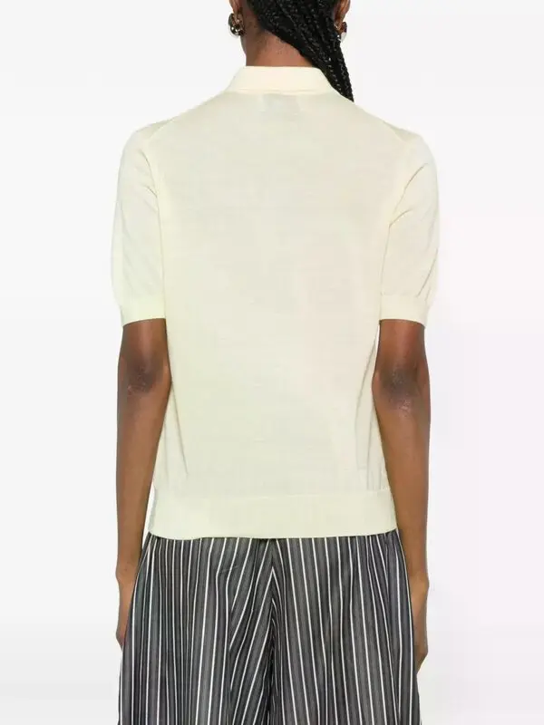 Eric Bompard Buttoned Short-sleeve Polo Shirt - Yellow