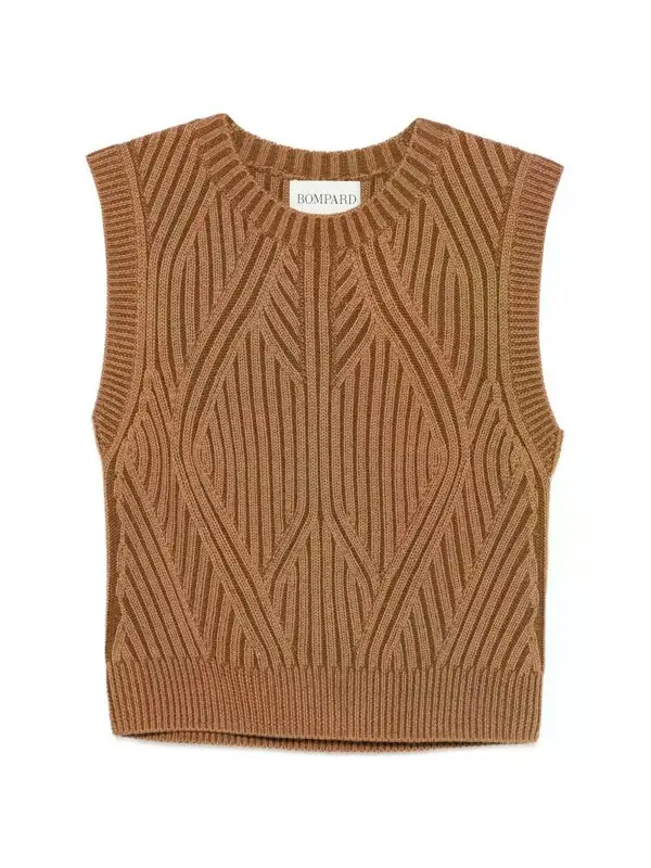 Eric Bompard Ribbed Sleeveless Vest