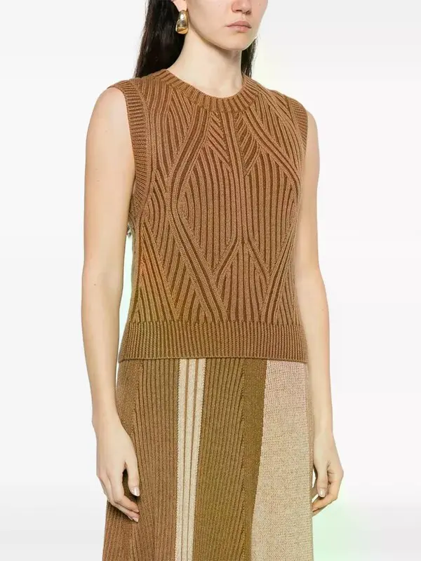 Eric Bompard Ribbed Sleeveless Vest