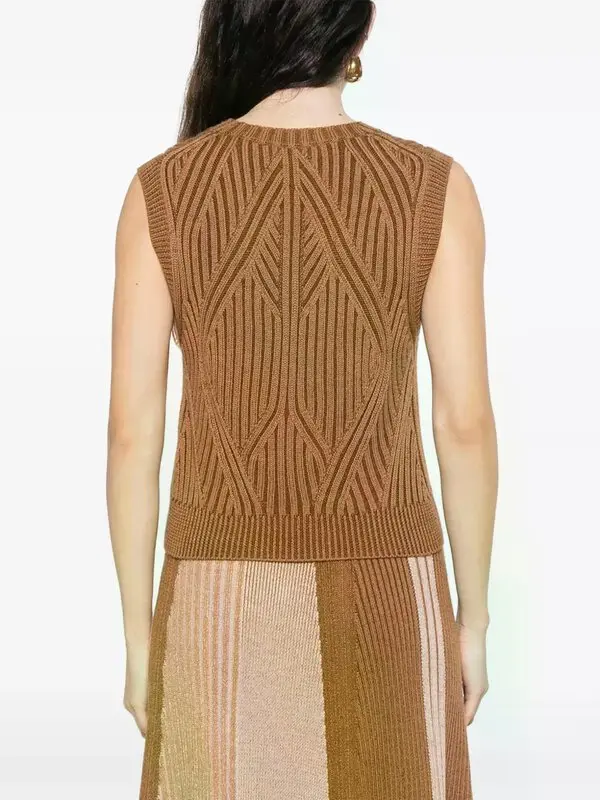 Eric Bompard Ribbed Sleeveless Vest