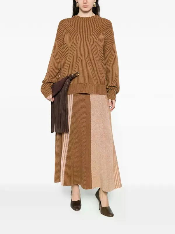 Eric Bompard Ribbed Sweater - Brown