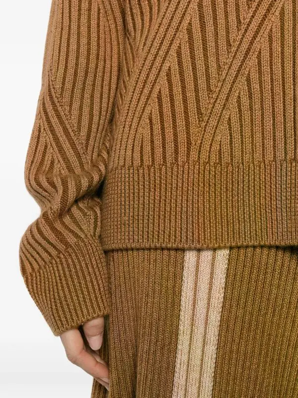 Eric Bompard Ribbed Sweater - Brown