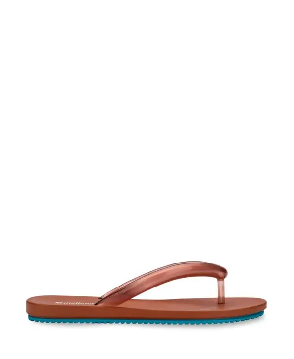 Melissa Air Flow Flip Flop Sandals - Brown/blue