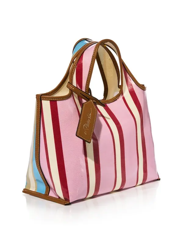 3.1 Phillip Lim Mini Dual Stripe Canvas Market Tote Bag