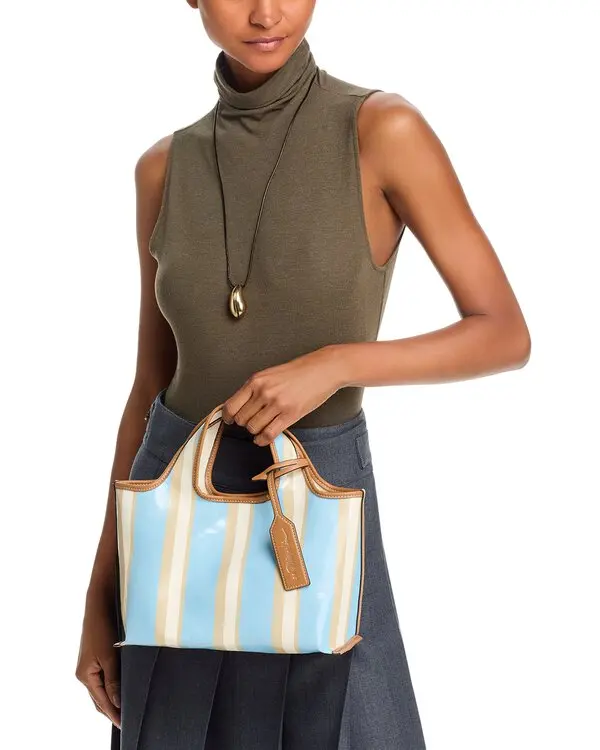 3.1 Phillip Lim Mini Dual Stripe Canvas Market Tote Bag