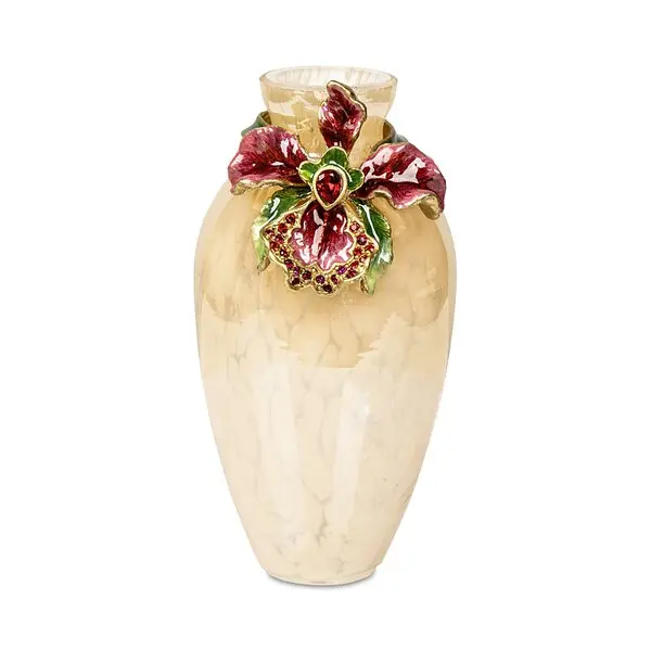 JAY STRONGWATER Audra Orchid Mini Vase - Ivory/multi