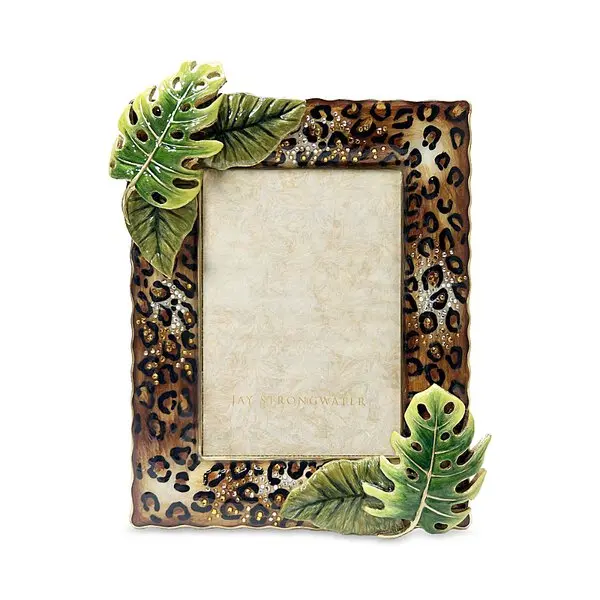 JAY STRONGWATER Orion Leopard Print And Palm Leaf, 5 X 7 - No Color