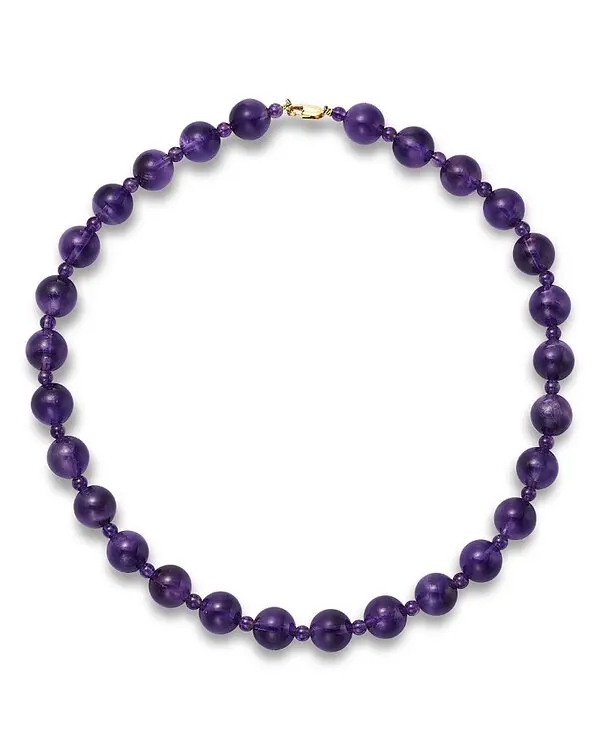 Bloomingdale'S Amethyst Beaded Collar Necklace In 14k Yellow Gold, 18 - Blue