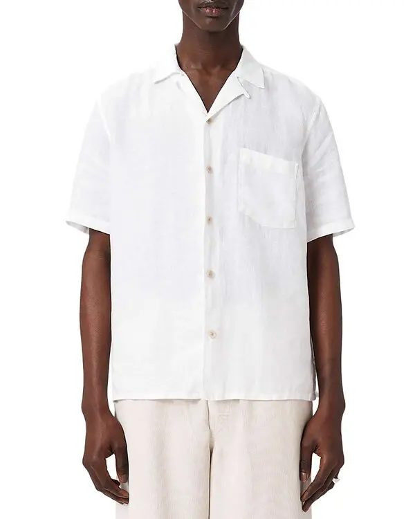 ALLSAINTS Oversized Fit Linen Shirt - Ecru