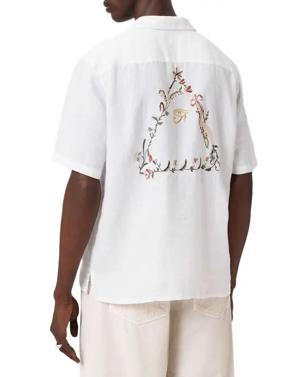 ALLSAINTS Oversized Fit Linen Shirt - Ecru