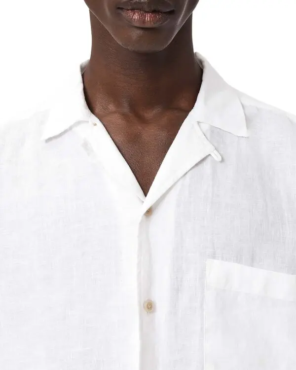 ALLSAINTS Oversized Fit Linen Shirt - Ecru