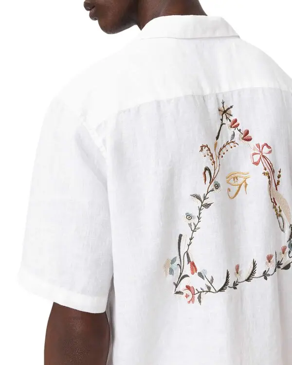 ALLSAINTS Oversized Fit Linen Shirt - Ecru