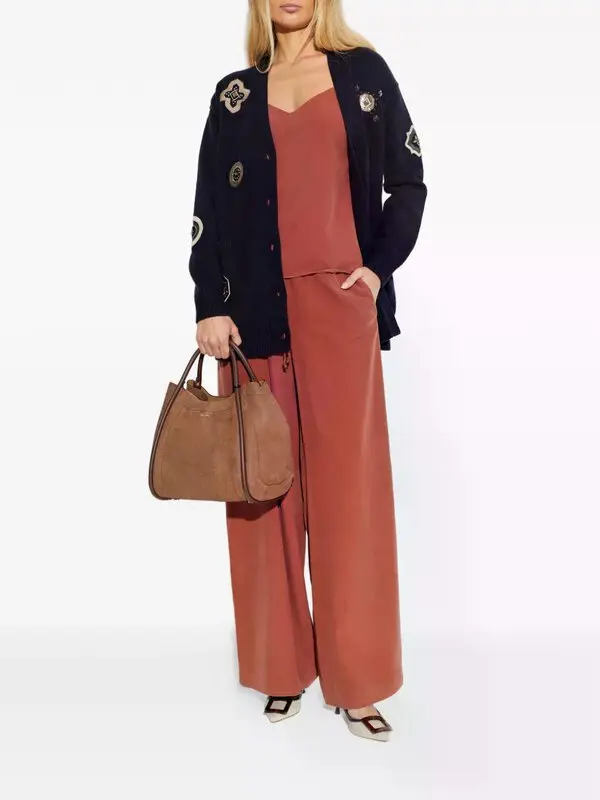 Max Mara V-neck Silk Top - Brown