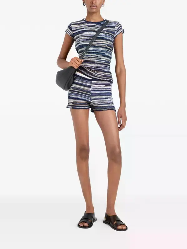 Proenza Schouler White Label Knit Striped Shorts