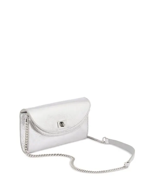 Sandro Mambo Metallic Leather Clutch