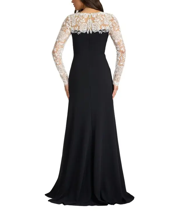 Tadashi Shoji Kalico Embroidered Illusion Gown