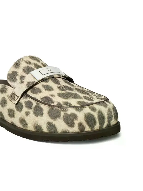 Tory Burch Leelee Printed Suede Mules - Neutrals