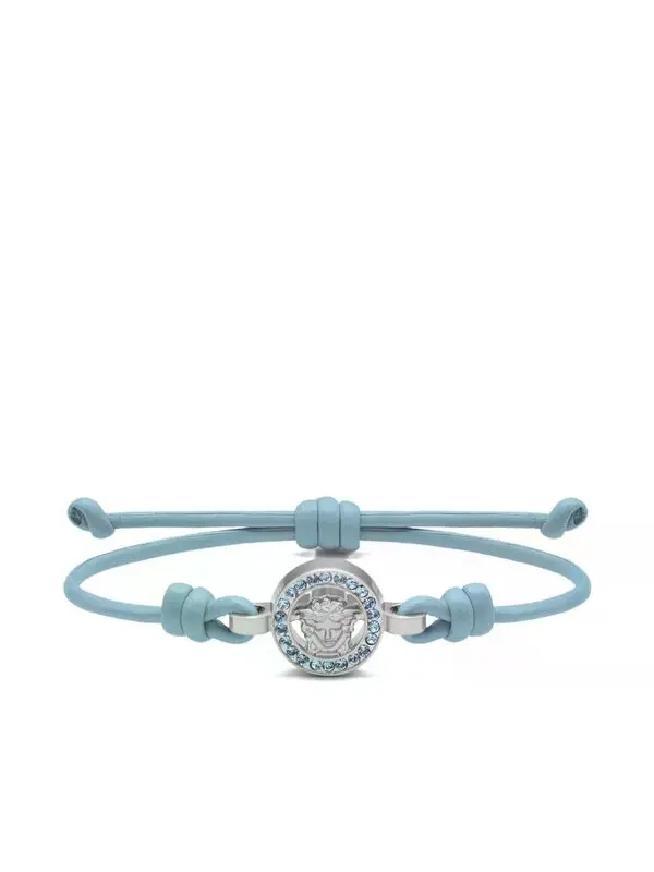 Versace Medusa '95 Leather Bracelet - Silver