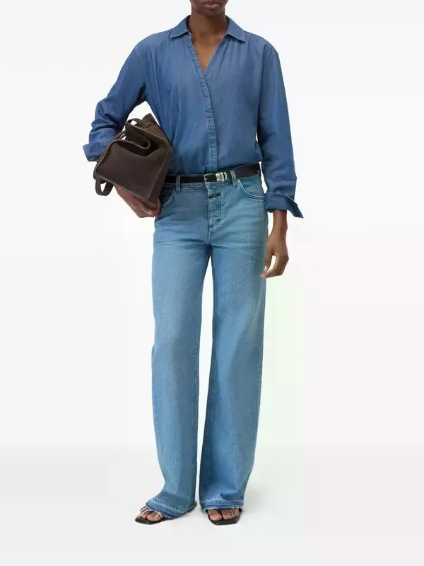 Closed Asymmetric Collared Shirt