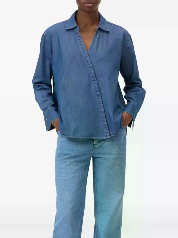Closed Asymmetric Collared Shirt