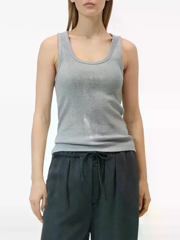 Closed Ribbed Knit Tank Top