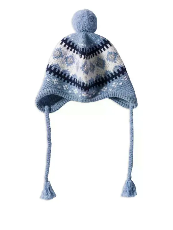 Miu Miu Island Pattern Ear-covering Beanie
