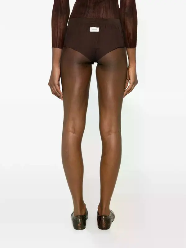 ENTIRE STUDIOS Pixie Buttoned Mini Shorts - Brown