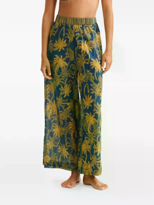 ERES Itinérant Tropical Print Wide Leg Trousers - Blue