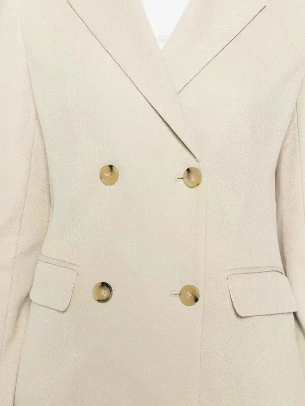Max Mara Double-breasted Jacket With Flap Pockets - Neutrals