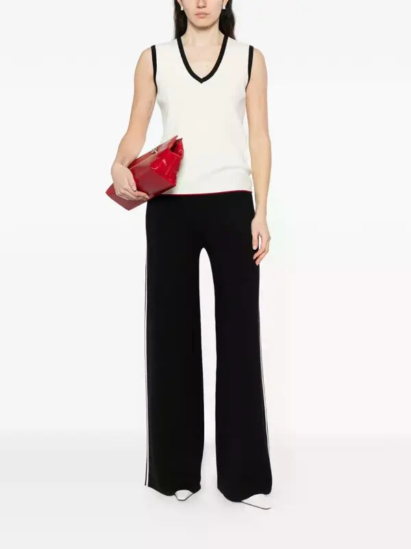 Max Mara Stripe-detail Palazzo Pants