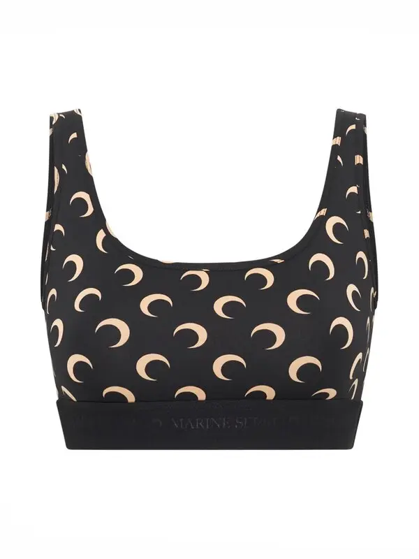 MARINE SERRE Top Bra "moon - Black